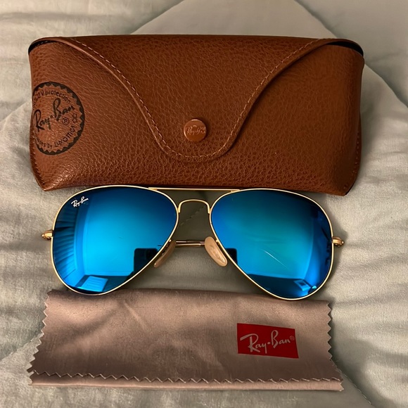 Ray-Ban | Accessories | Rayban Flash Aviators | Poshmark